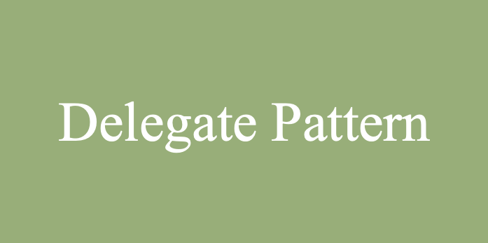 Delegate pattern in iOS